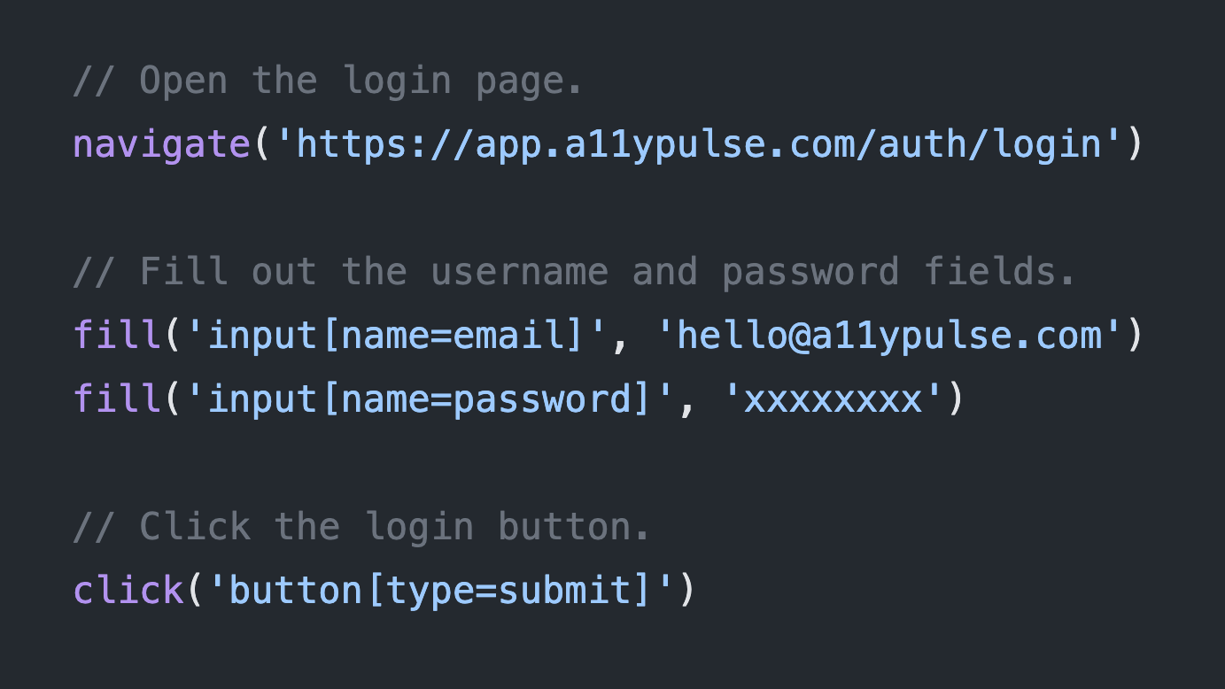 A11y Pulse - New! Test pages behind authentication